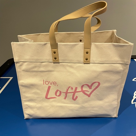 LOFT | Bags | Nwot Loft Canvas Tote | Poshmark